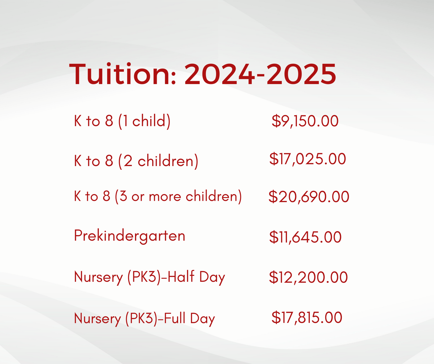 Tuition Saint Saviour Catholic Academy Park Slope Brooklyn